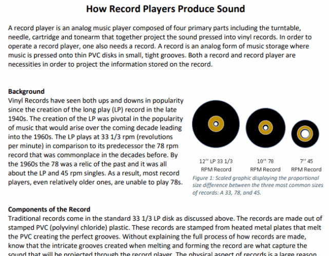 Description: How Record Players Produce Sound | Sloan Hammer